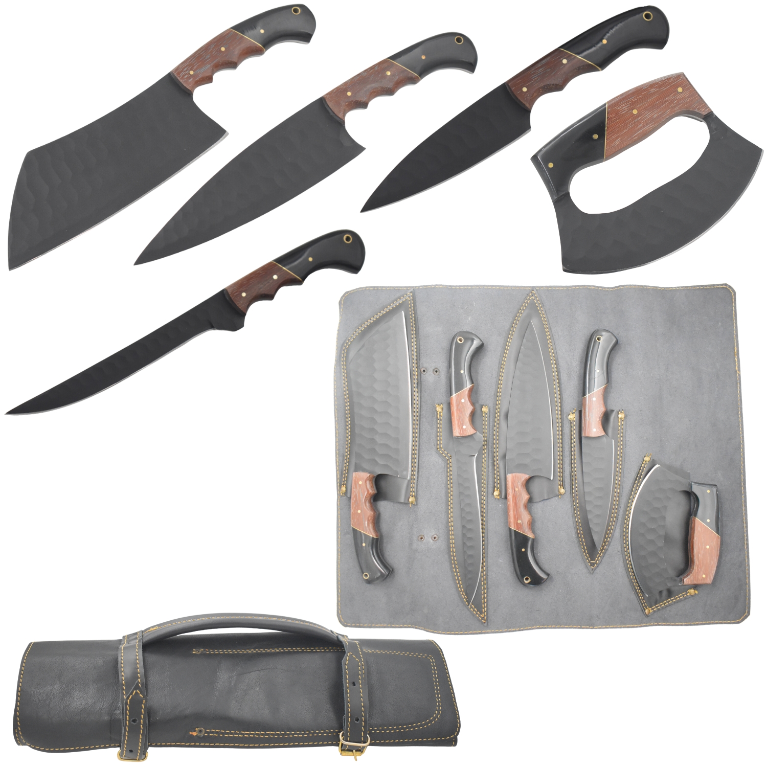 Elk Ridge 5 Piece High Carbon Steel Kitchen Knife Set ER-S003